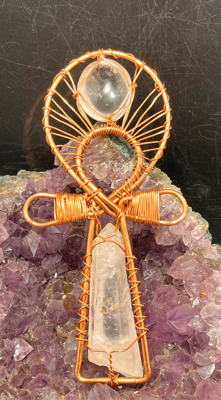 Crystal Gemstone Copper Ankhs – Infinite Treasures, LLC